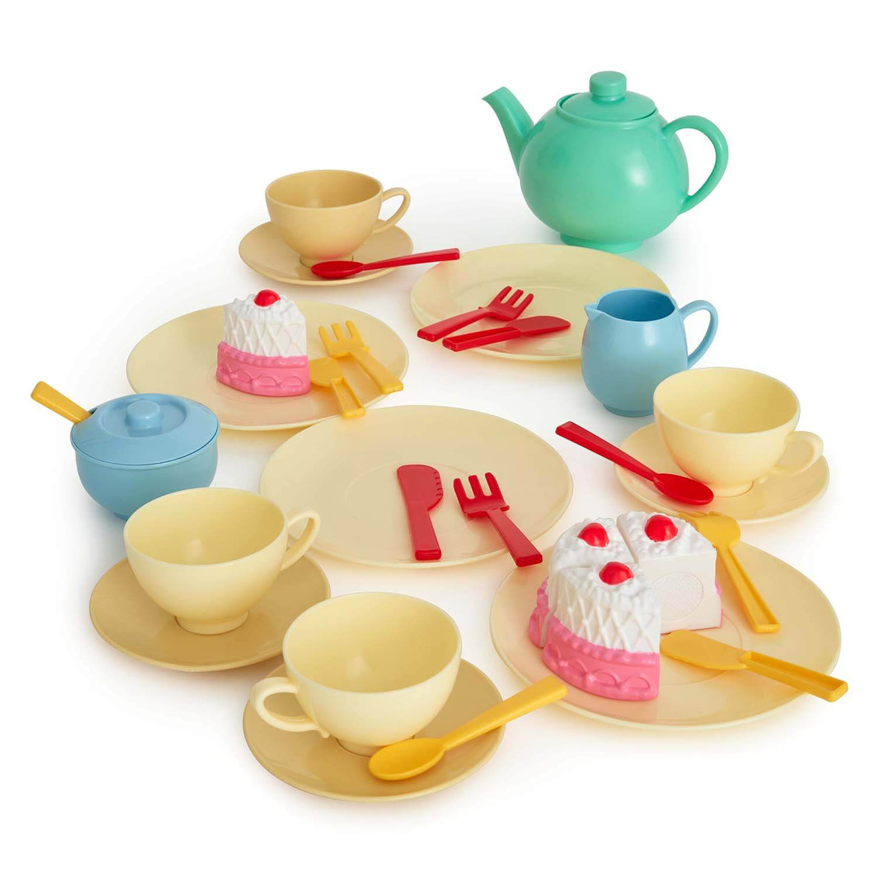 Casdon Kids Tea Set Pastel Colours - Paediatric Play Store